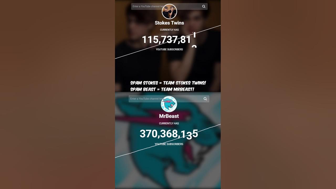 🔴LIVE: Stokes Twins vs MrBeast Sub Count Battle - YouTube