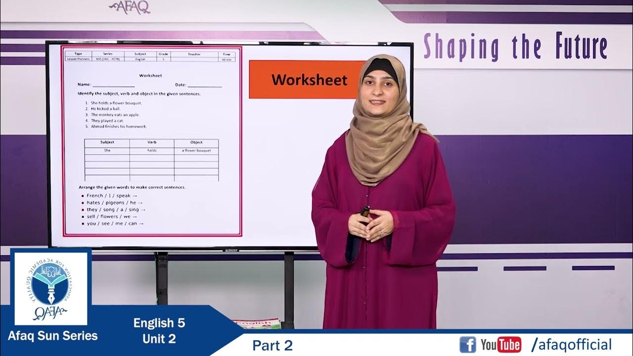 NSS English Grade 5 Unit 2 Part 2 - AFAQ - YouTube