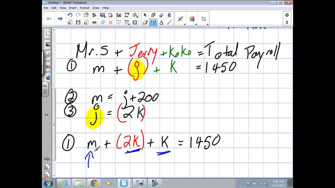 Modelling with Algebra Grade 9 Academic Lesson 4 5 10 9 13) - YouTube