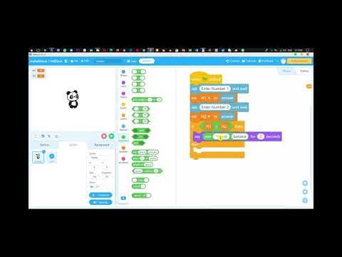 mBlock Basic Tutorial For Beginners Panda Finding Big Number | Luckshun ...