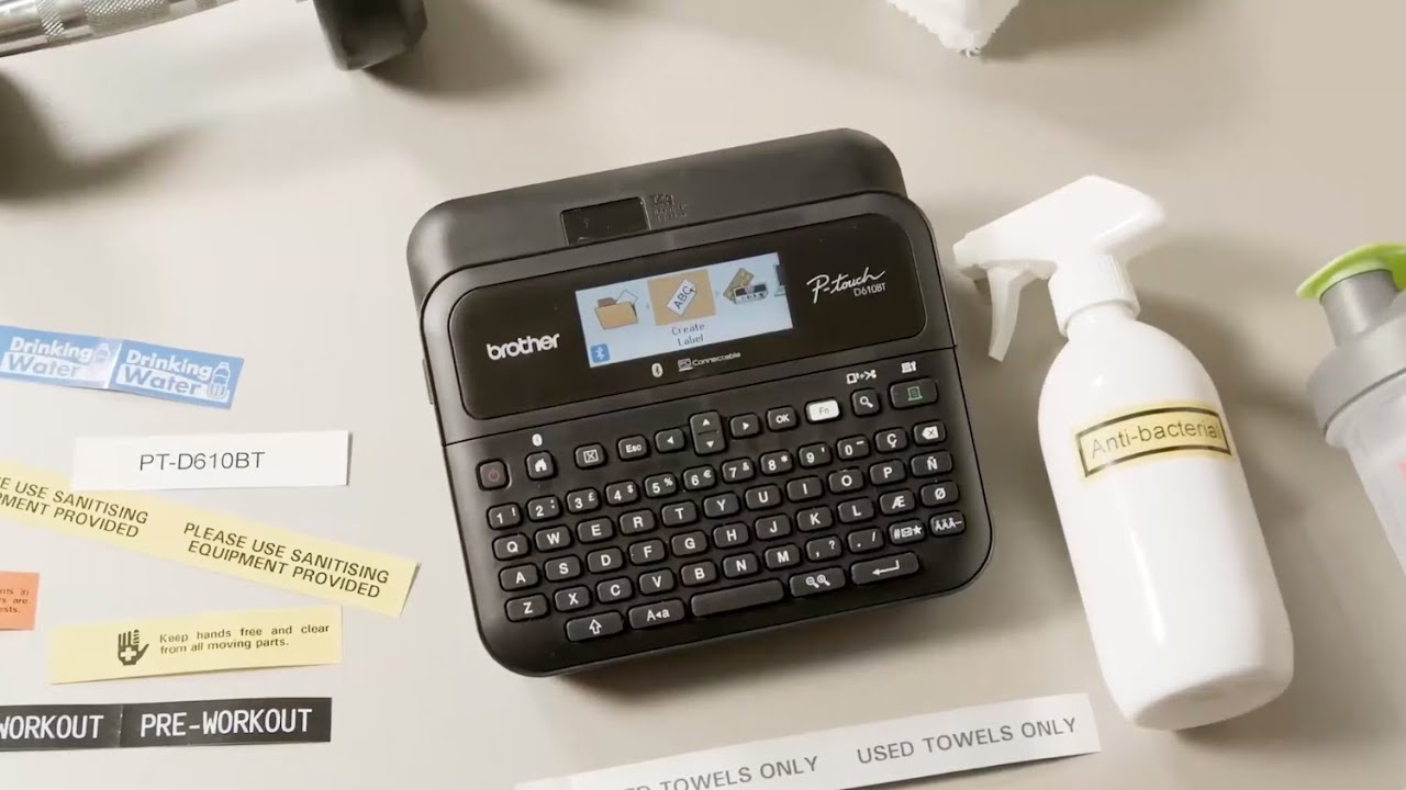 Brother PT-D610BT Bluetooth: print labels to organize, identify ...