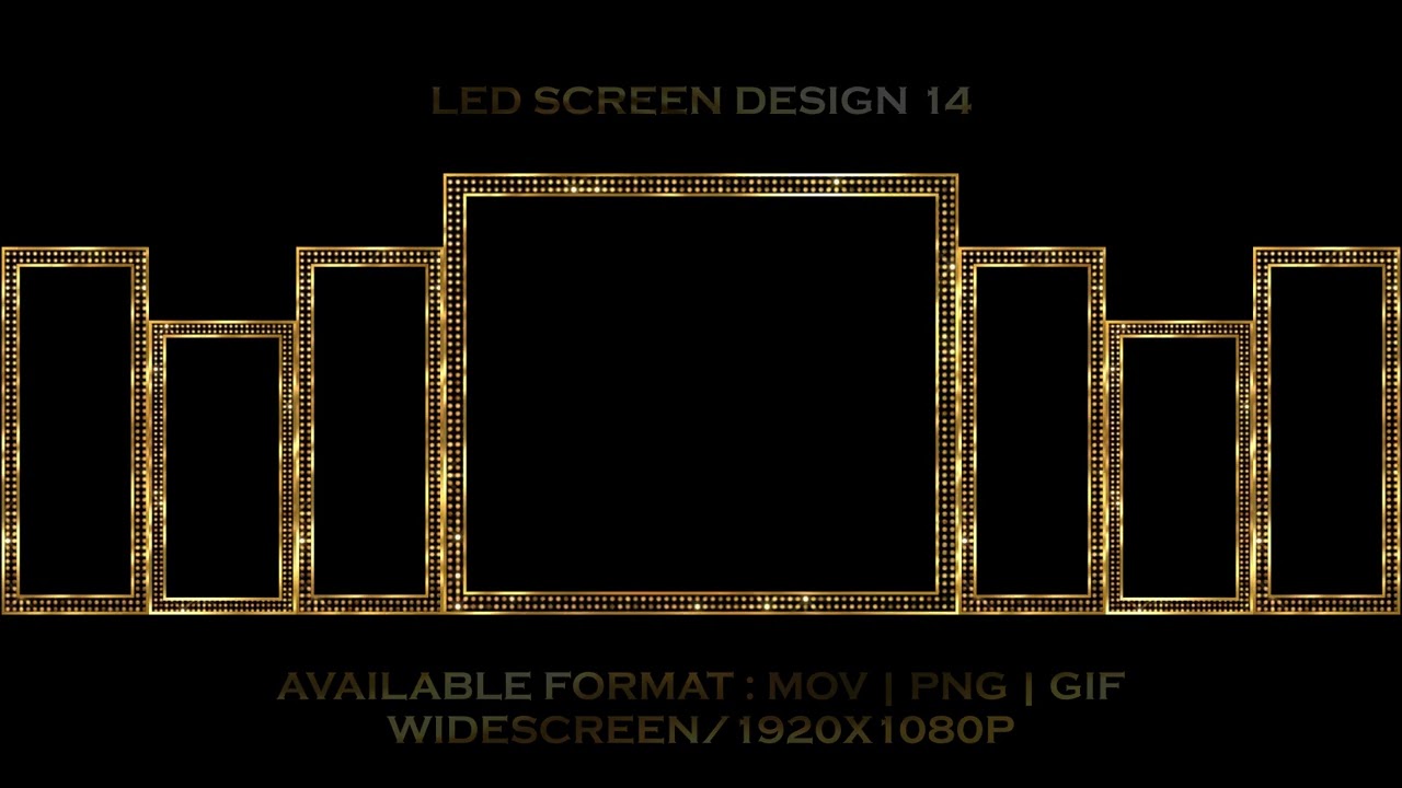 Led Screen Design 14 | Gold | Free Download |Mov | PNG | GIF | Vjloop ...