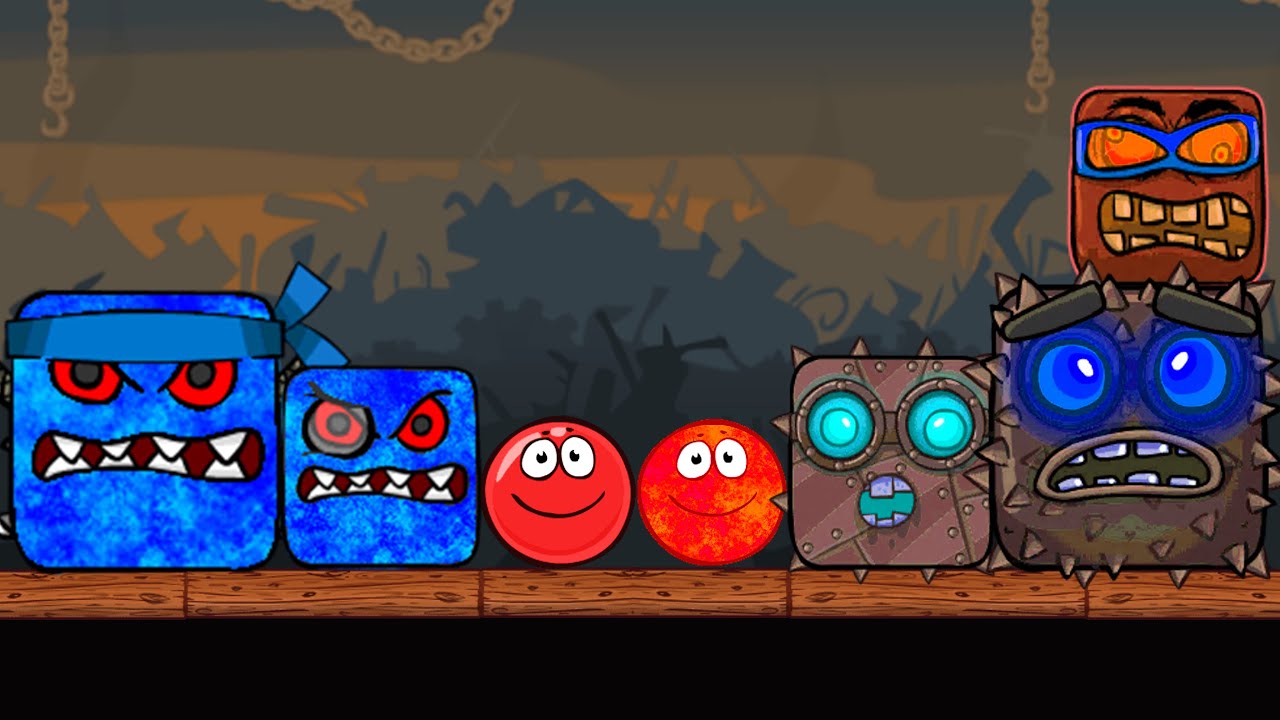 RED BALL 4: BLUE RED COLOR MIX BALL & ALL BOSSES NORMAL SUPERSPEED ...