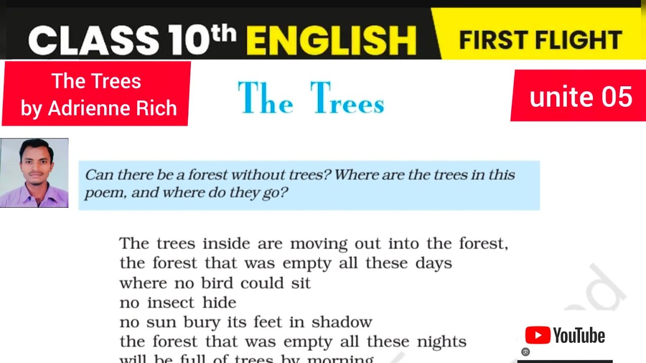 The Trees poem class 10th 🖊️ the trees class 10th unite 05 poem 🖊️ ...