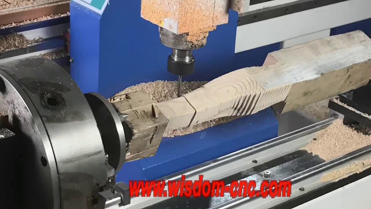 WS-R1325 Wood CNC Router with 4 axis rotary for cylinder engraving ...