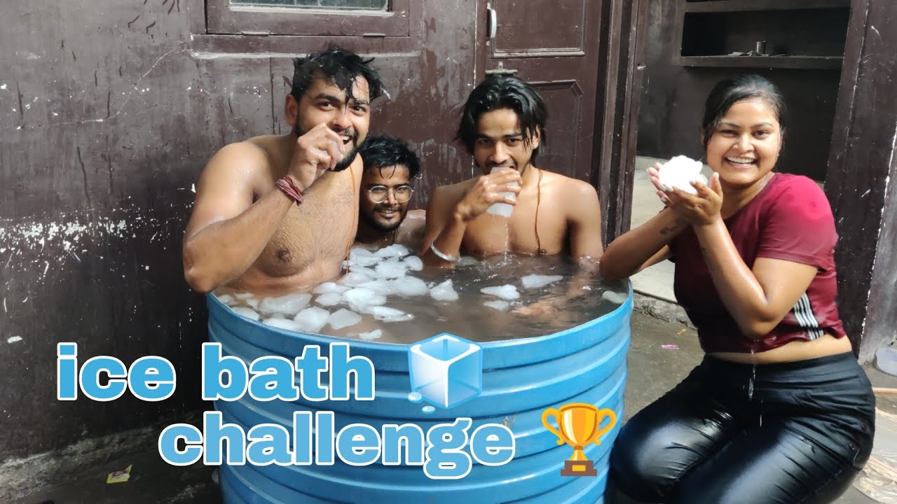 Ice bath challenge 🏆 kon jitega 🧊pani bahut thanda hai 😂 - YouTube
