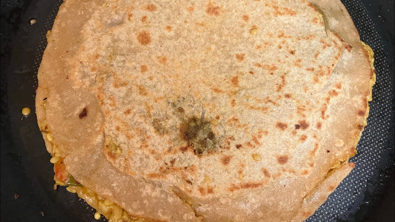 Multigrain paratha left over mash daal so delicious - YouTube
