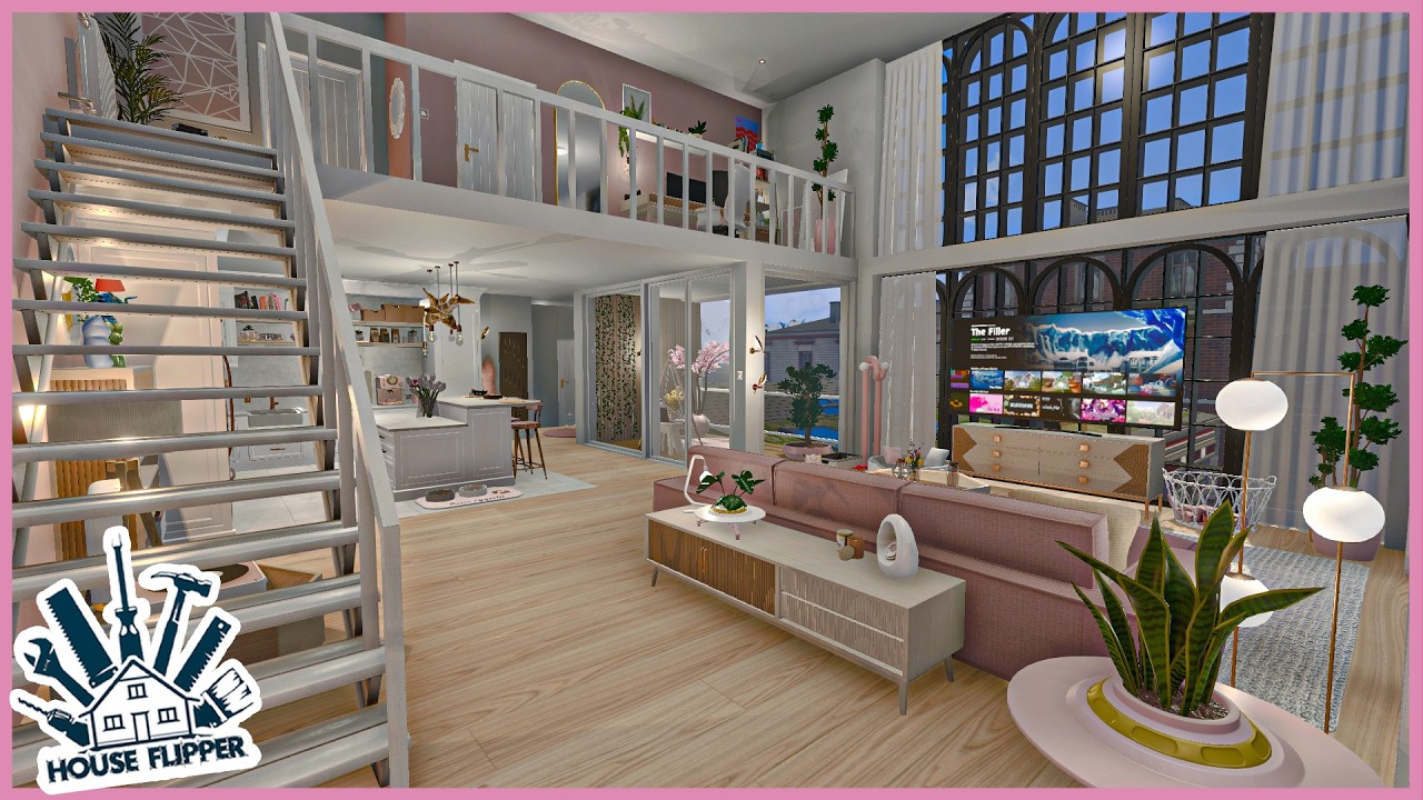 Dusty Pink Apartment | House Flipper - Picturesque Loft - Full ...