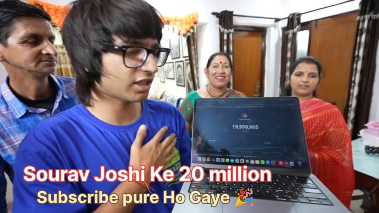Sourav Joshi ke 20 million subscriber pure ho gaye 🎉 ||Sourav Joshi ...