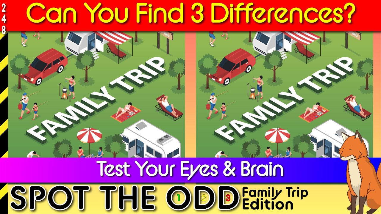 Find the Difference | FAMILY TRIP | Brain Break | Game 248 - YouTube