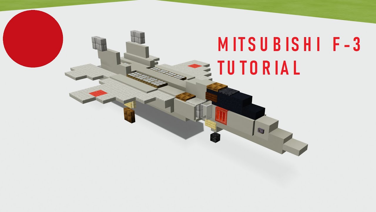 Mitsubishi F-3 Fighter Jet Minecraft Tutorial - YouTube