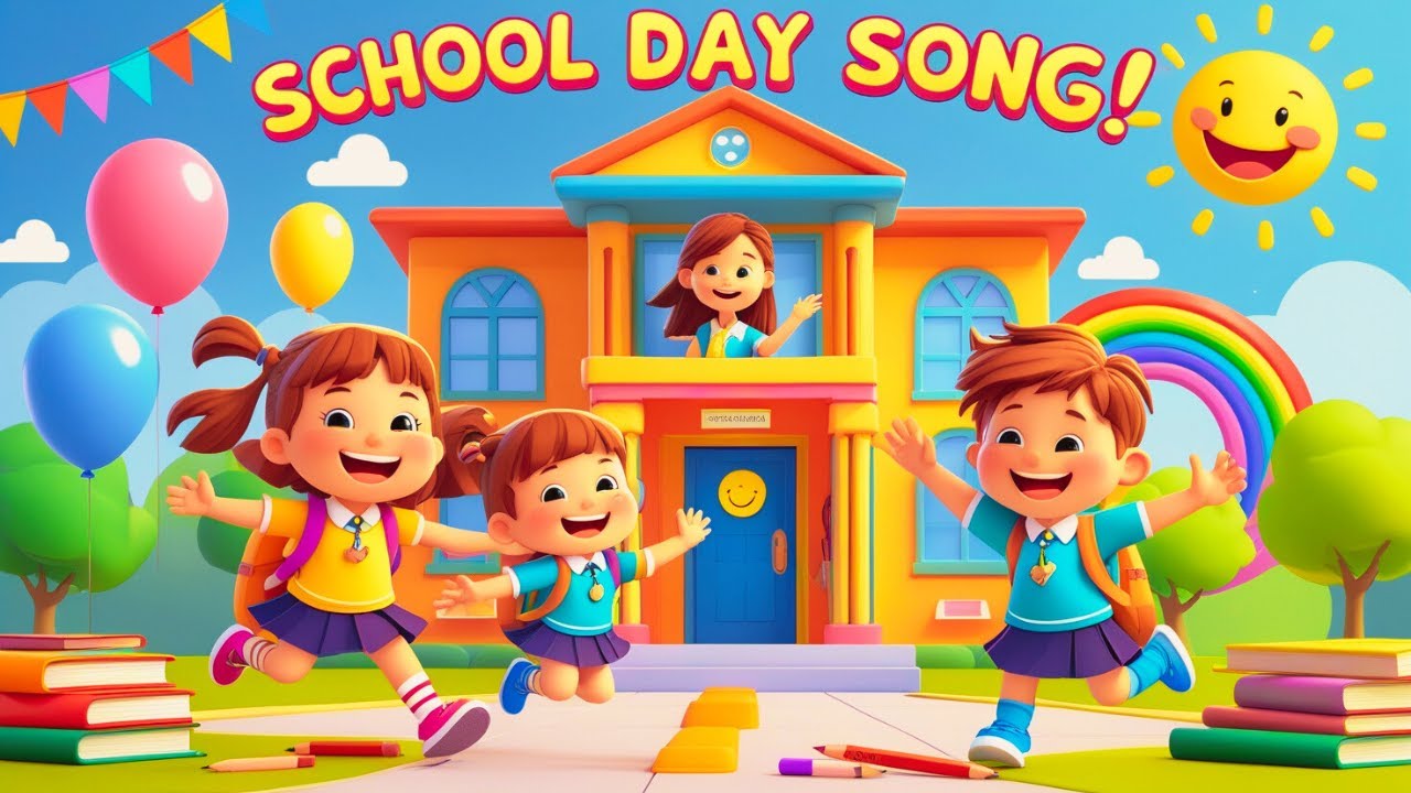 🎒 School Day Song for Kids | Morning Routine + Learning Fun | Animated ...