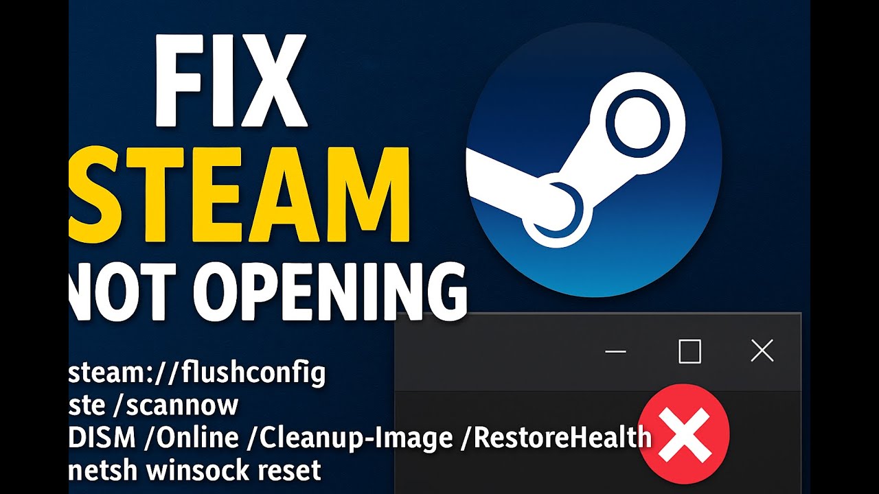 Fix Steam Not Opening on Windows (Real Working 2025 Solution) - YouTube