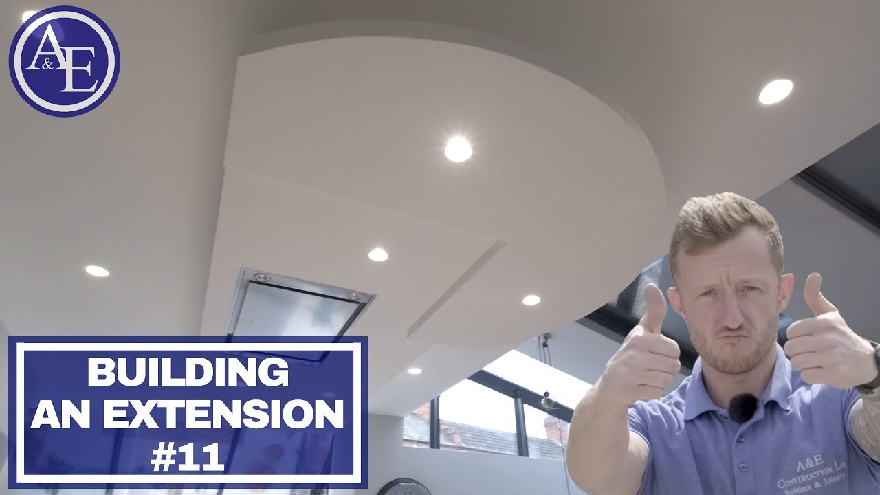 BUILDING AN EXTENSION #11 - Completing the Kitchen Bulkhead, Plastering ...