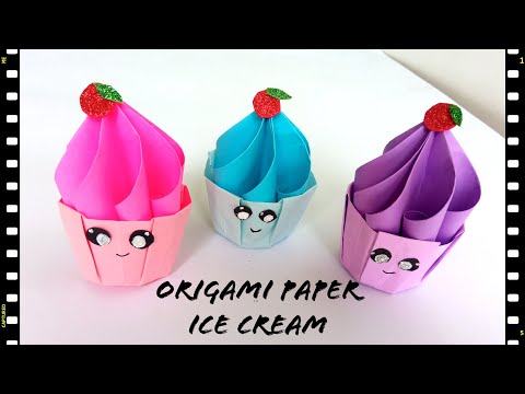 Paper Ice cream/ Paper crafts for school/Origami paper Art/Easy paper ...