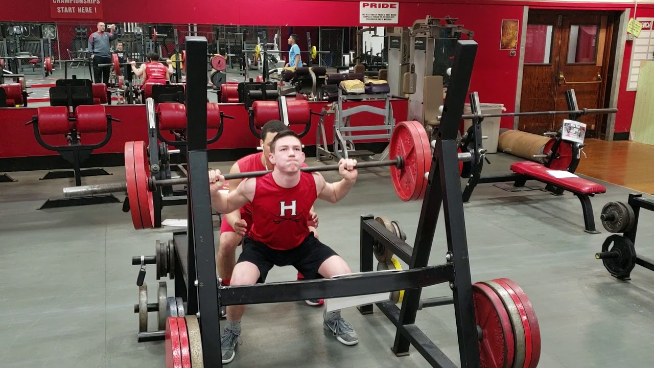 Blake Fletcher 225x3 Squat 8th Grade - YouTube