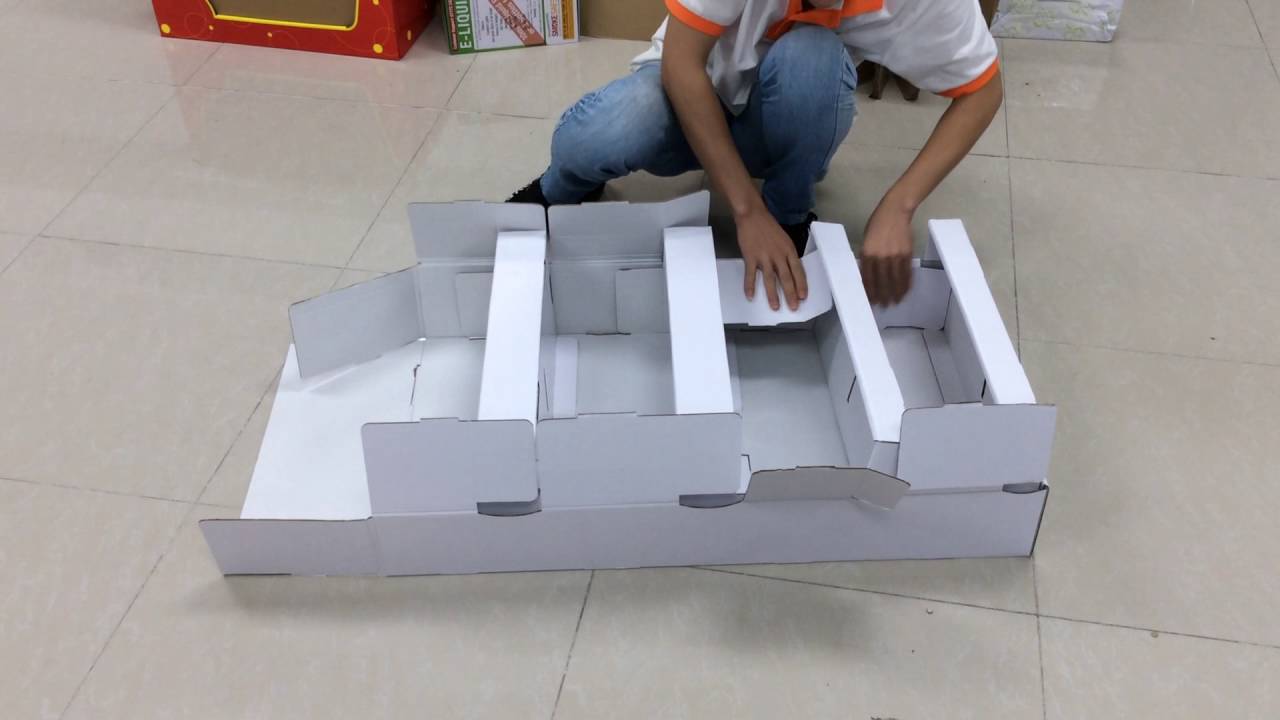 cardboard display assembly - YouTube