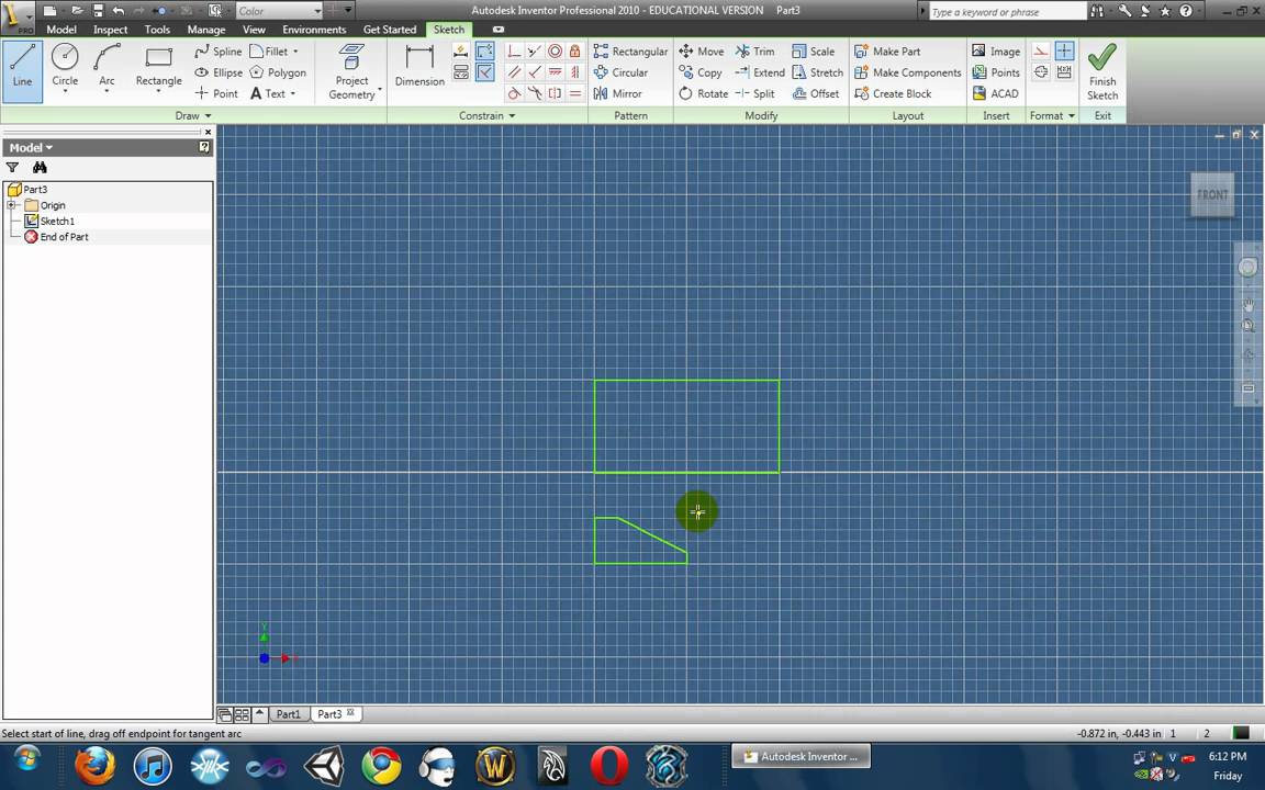Autodesk Inventor For Beginners Getting Started Lesson 1 Youtube