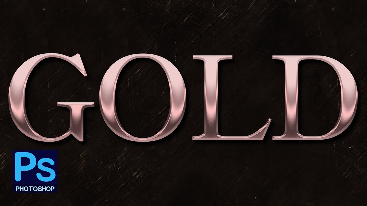 사실적인 로즈 골드문자 만들기 포토샵강좌 Gold Text Effect Photoshop Tutorial Youtube