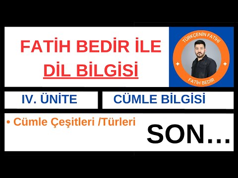 𝟭𝟵) 𝗖𝗨̈𝗠𝗟𝗘 𝗕𝗜̇𝗟𝗚𝗜̇𝗦𝗜̇ (Cümle Çeşitleri)-4