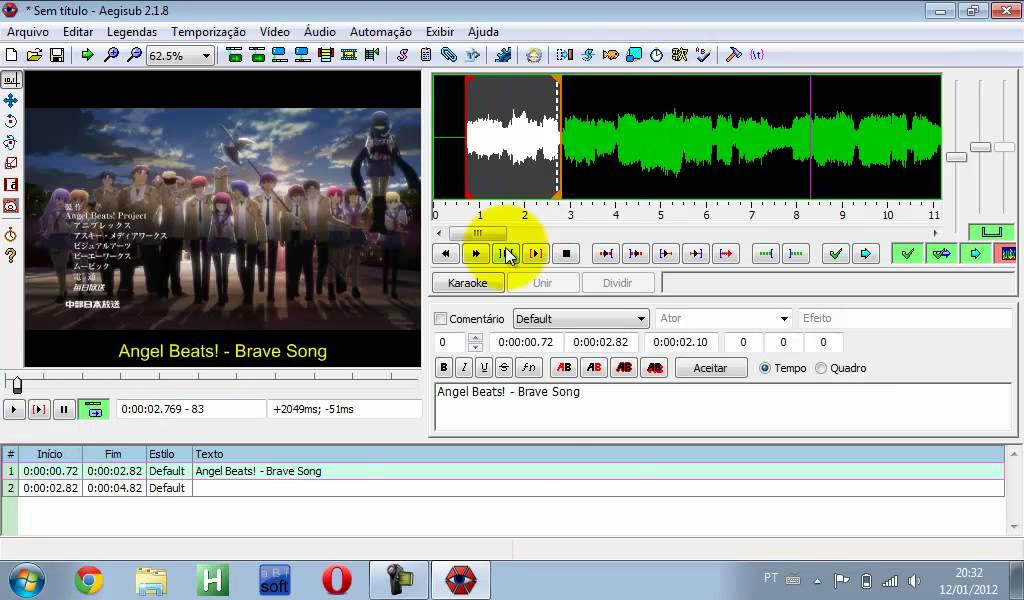 Aegisub - Tutorial Bem Básico - YouTube