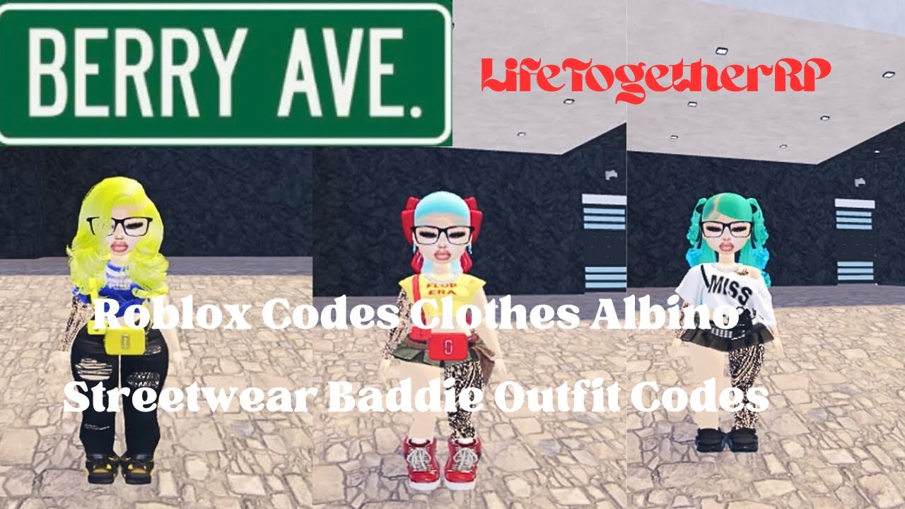 BERRY AVENUE*Albino Baddie Streetwear Outfit Codes 444 YOU |LifeTogetherRP - YouTube