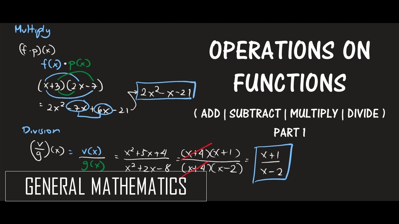 Operations on Functions (Part 1 - Examples) | GENERAL MATHEMATICS - YouTube