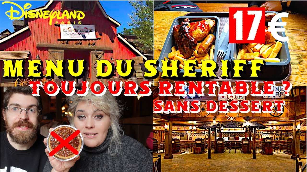 LE MENU DU SHERIFF AU RESTAURANT COWBOY COOKOUT BAREBCUE DE DISNEYLAND ...