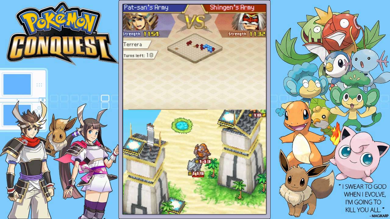Lets Play Pokemon Conquest Episode 18 - Tactical Retreat? - YouTube