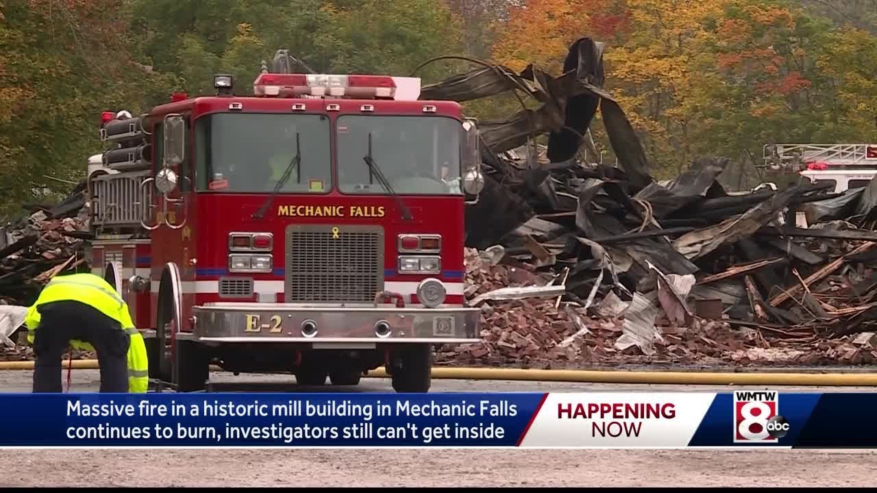 Massive mill fire smolders day after, slowing investigation - YouTube