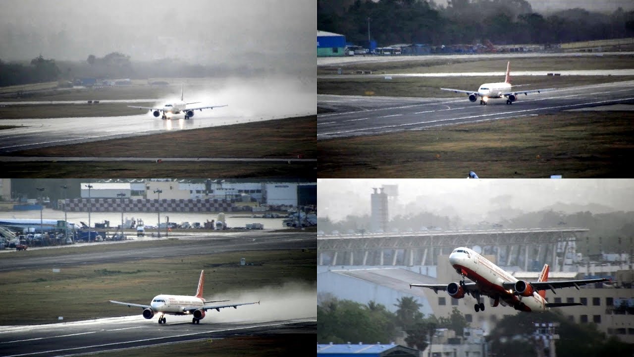 Wet, dry, wet, dry runway! - YouTube