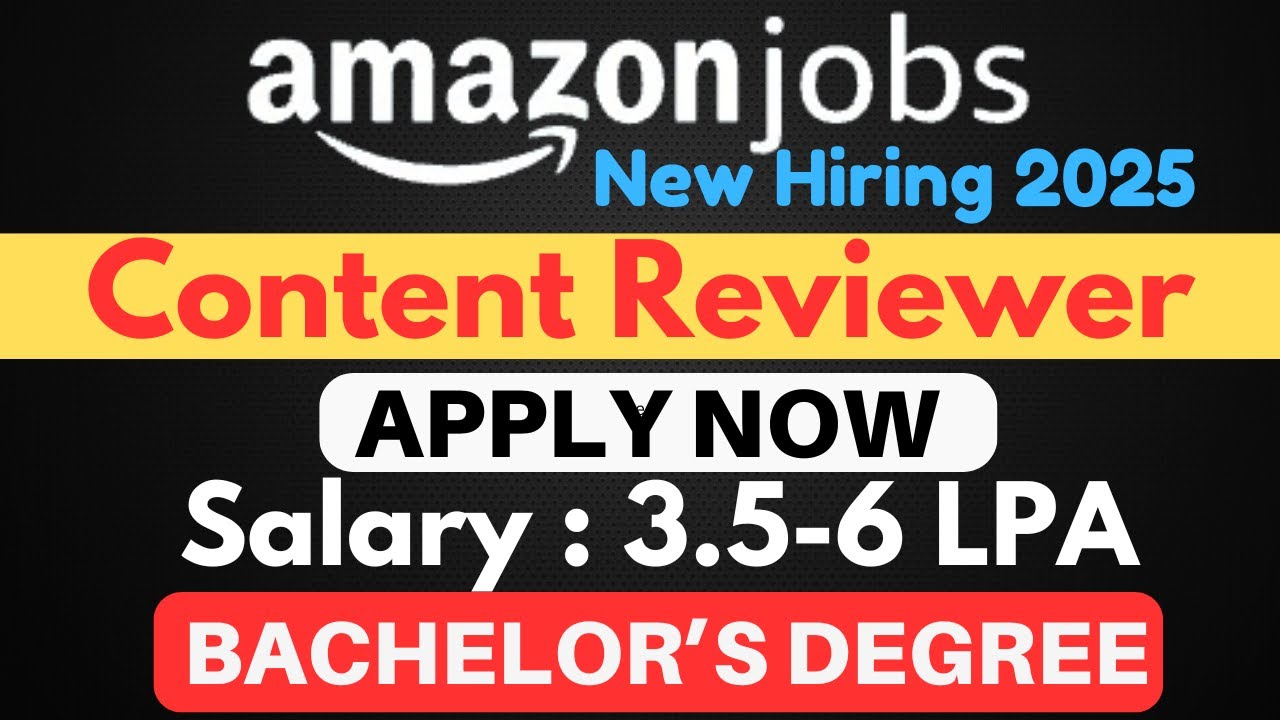 Amazon Hiring Now 2025 I Amazon freshers jobs I Work From Home I Remote ...