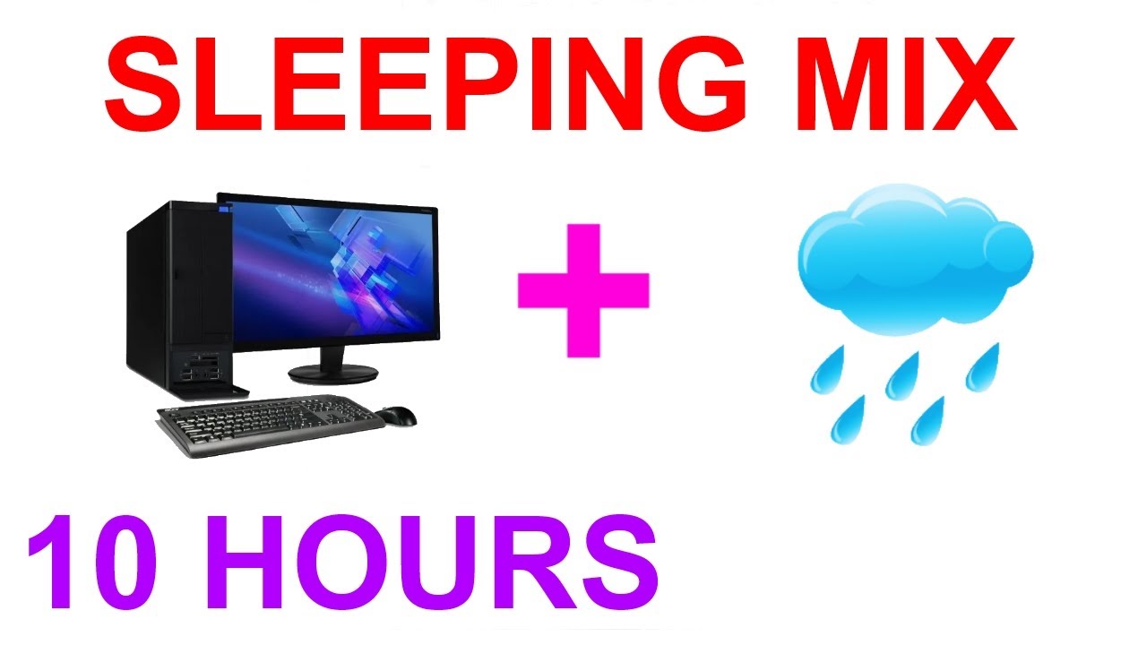 №464 Computer sound, rain sound - 10 hours. Sounds for sleep. Noise for ...