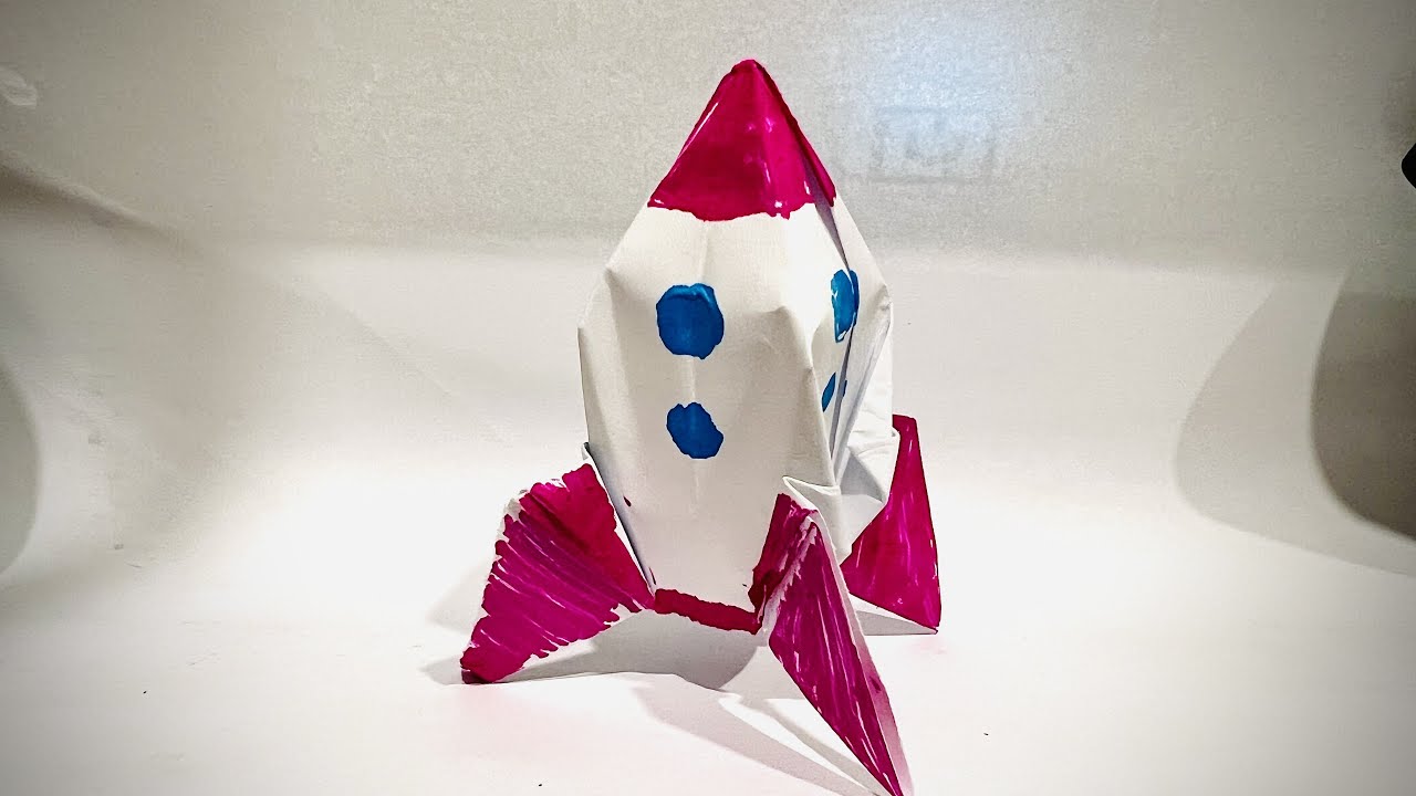 how to fold paper rocket / rocket origami - YouTube