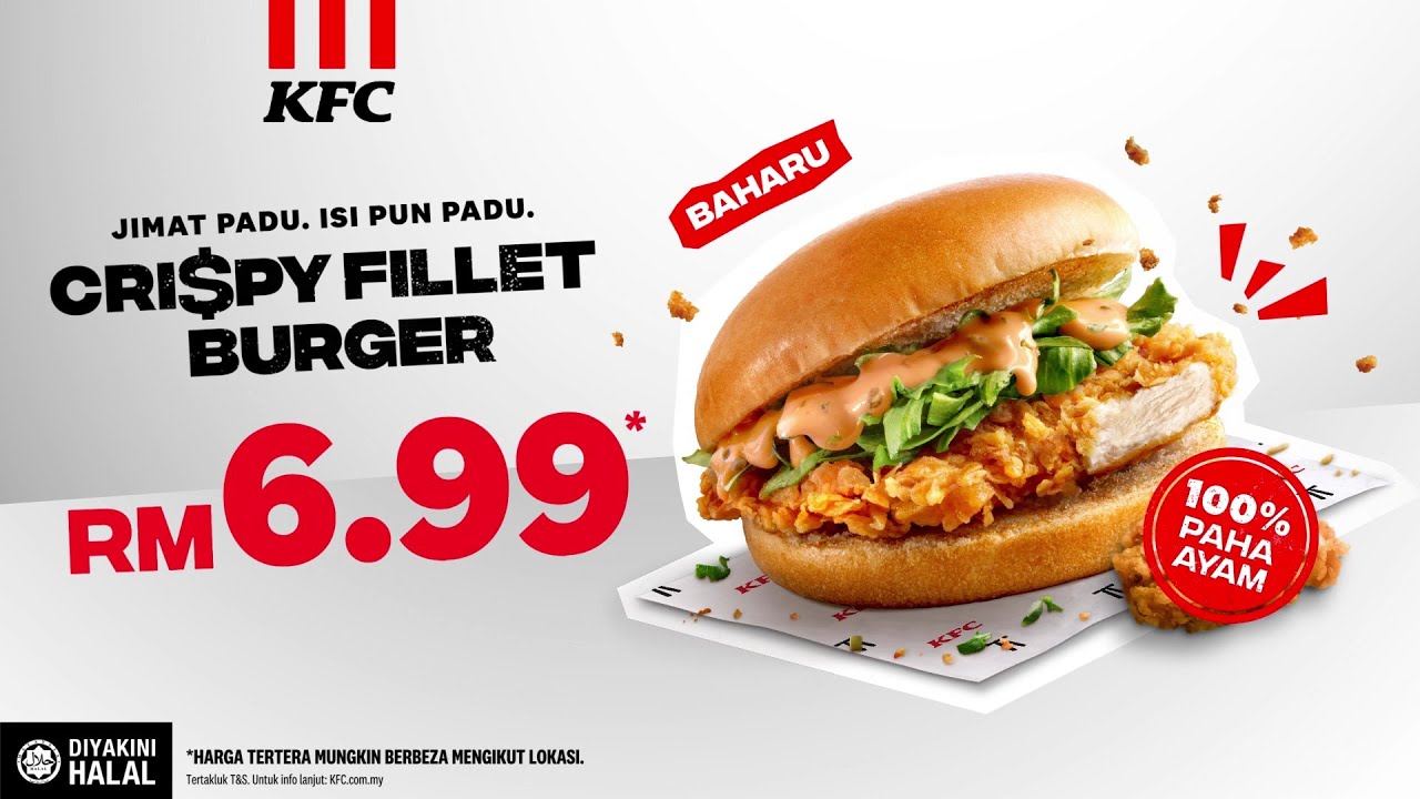 Cuba Burger Filet Rangup KFC hanya daripada RM6.99 - YouTube