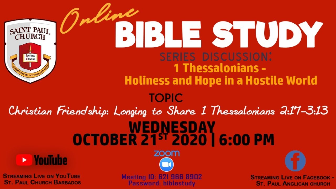 Bible Study - October 21st 2020 - YouTube