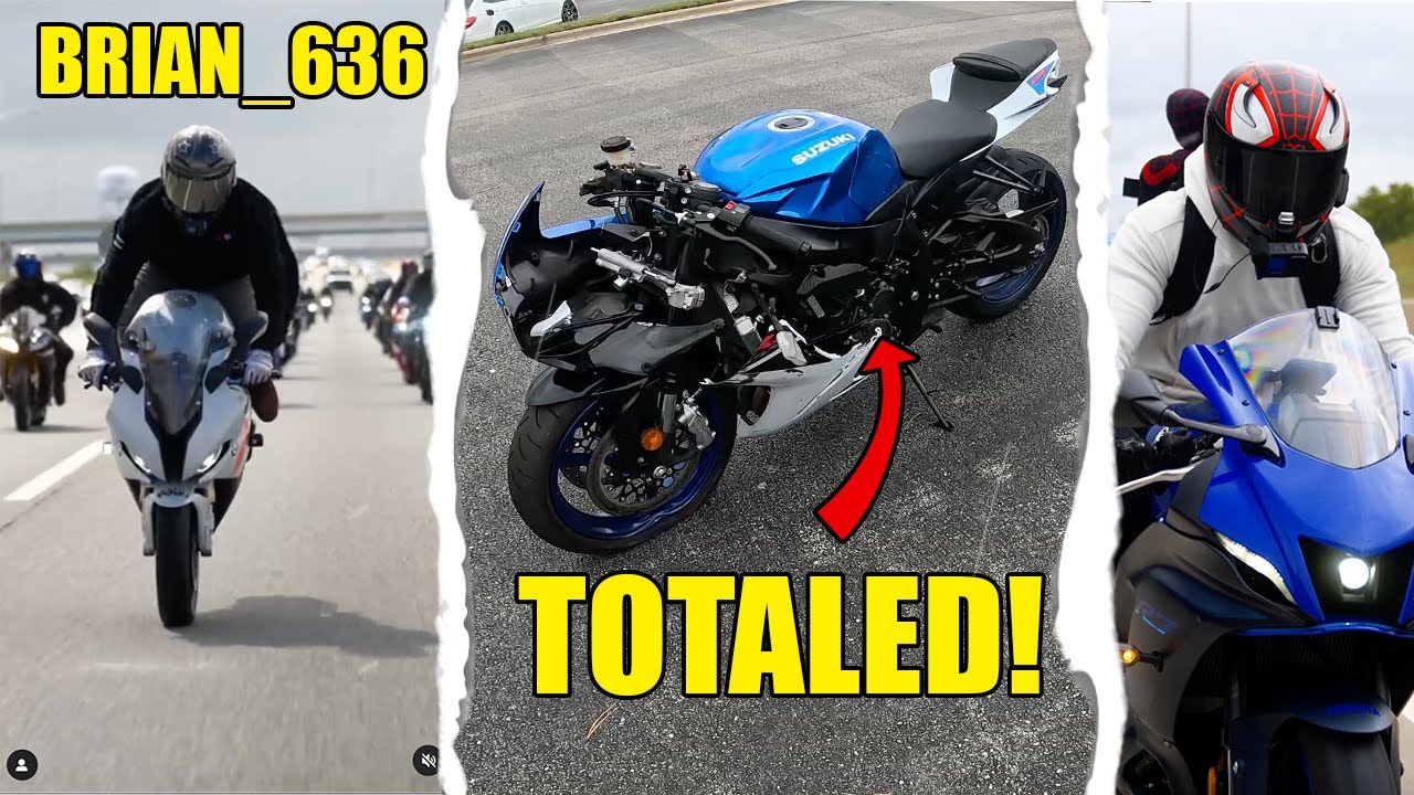 Crazy crash during a stunt ride! | MOTOVLOG #22 | Yamaha R7 - YouTube