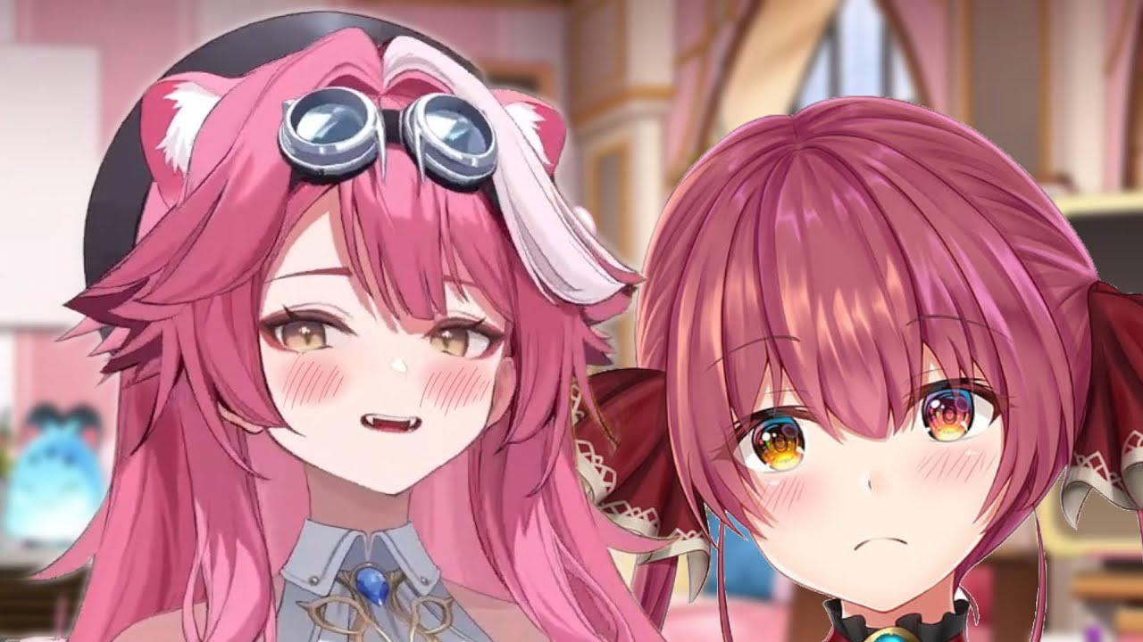 The first time Raora eyes to eyes to Marine-senpai... - YouTube