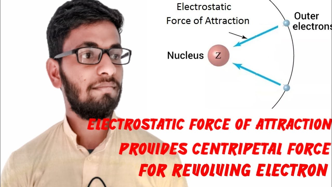 electrostatic force of attraction provides centripetal force to ...