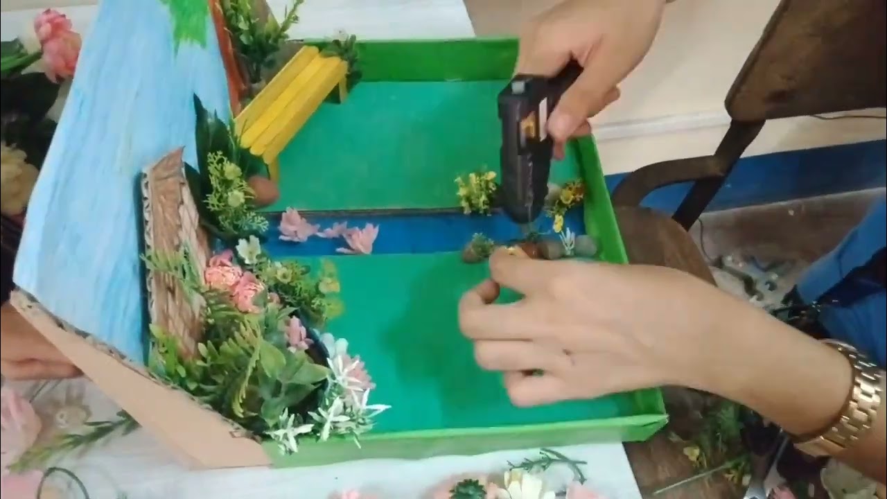 DIORAMA ( garden theme ) - YouTube