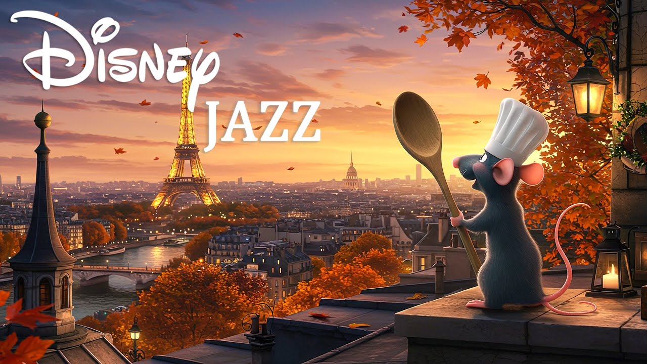 Autumn Disney & Pixar Guitar Jazz 🍁 Disney Jazz Relaxing Instrumental ...