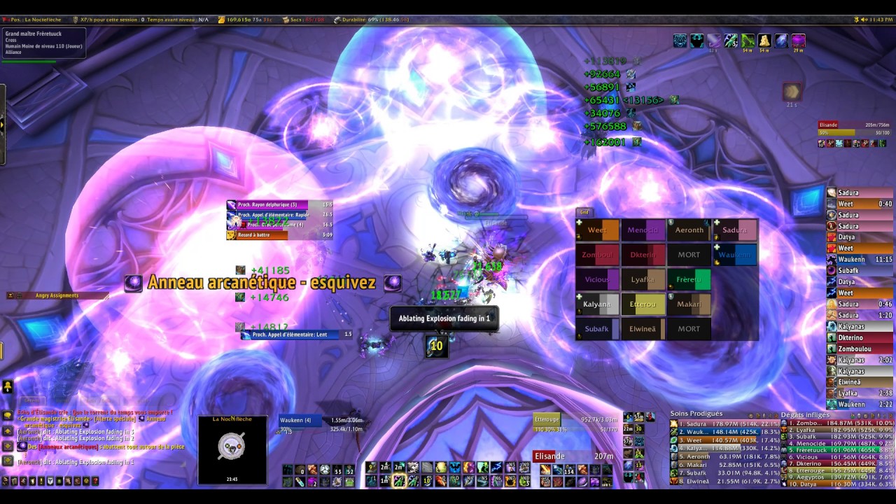 Cross VS Grand Magistrix Elisandre Nighthold Heroic Resto shaman pov ...