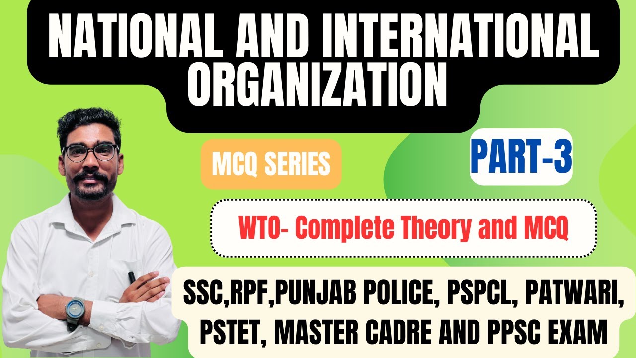 National and International Organization MCQ Part-3||World Trade ...