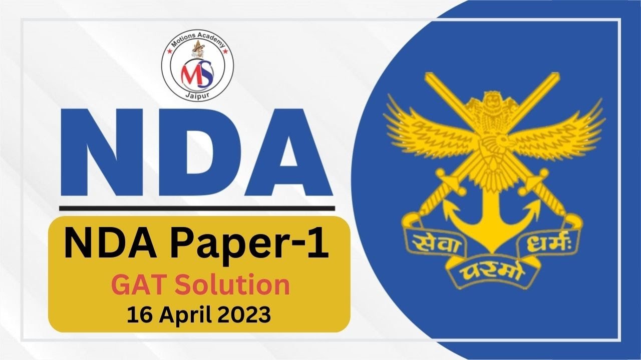 Complete NDA Paper-2 (GAT) Solution 16 April 2023 - YouTube