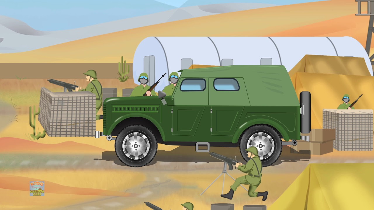 Army Trucks And Vehicles Cartoon Videos For Kids - YouTube