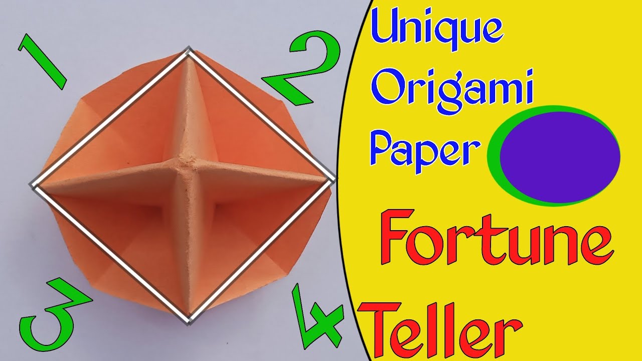 DIY Origami Paper Fortune Teller / 4 Cups Fortune Teller Game Toy ...