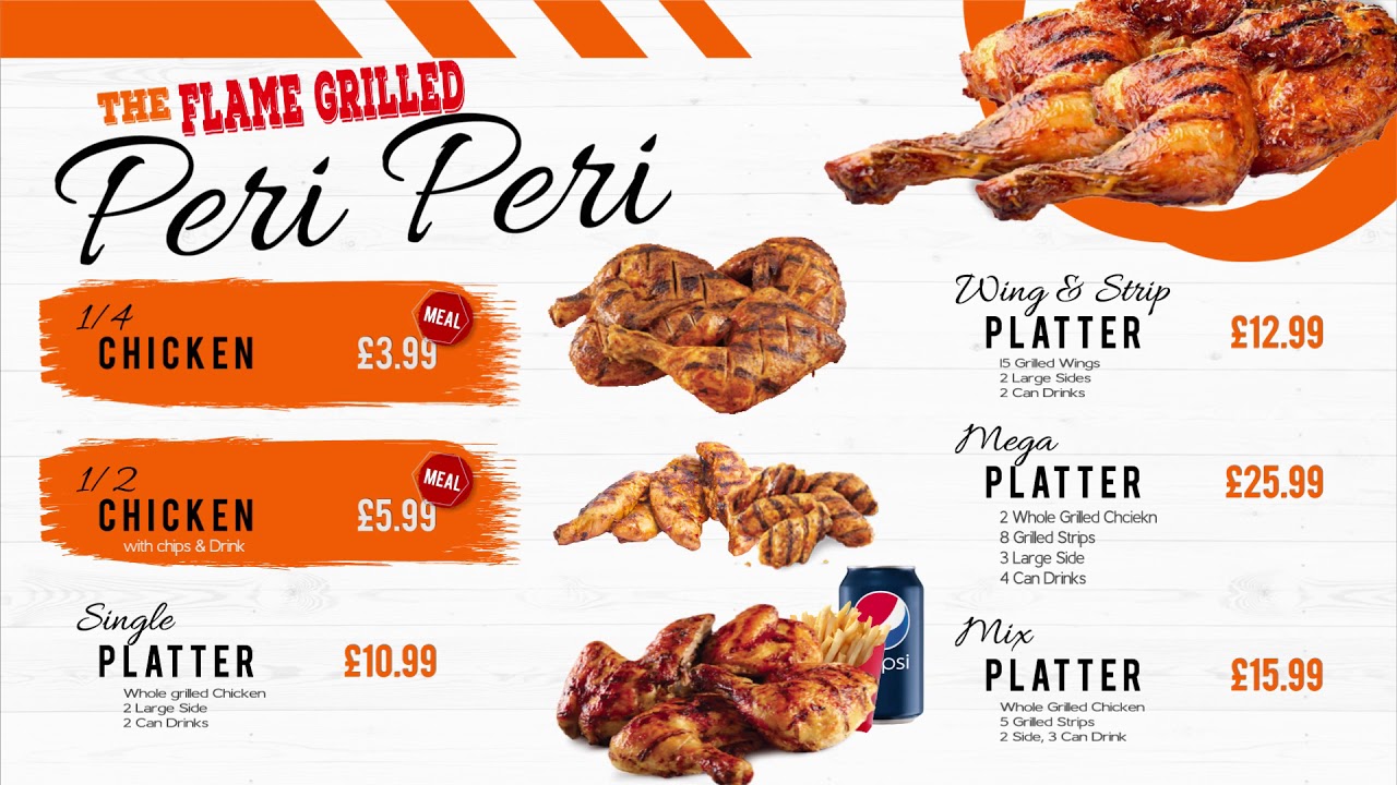 Signage Screen Sample Peri Peri - YouTube