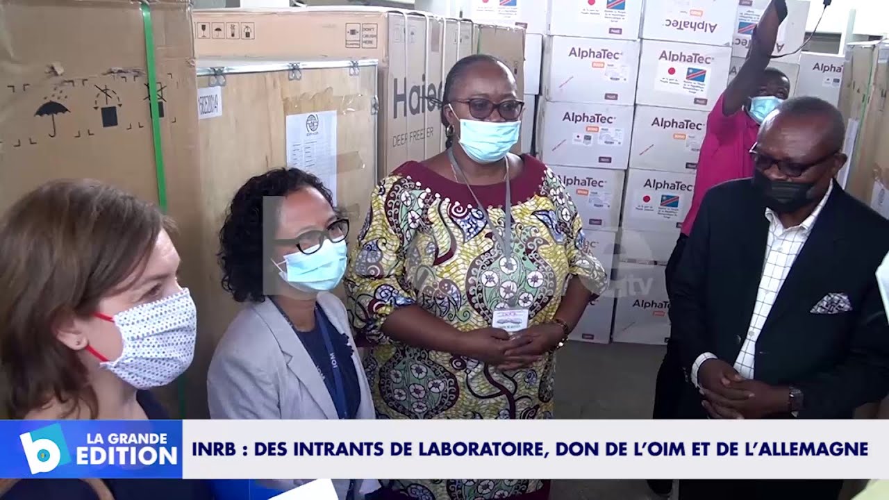 INRB: Des intrants de laboratoire, don de l’OIM et de l’Allemagne - YouTube