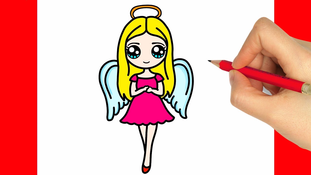 HOW TO DRAW AN ANGEL - HOW TO DRAW AN EASY FAIRY - YouTube