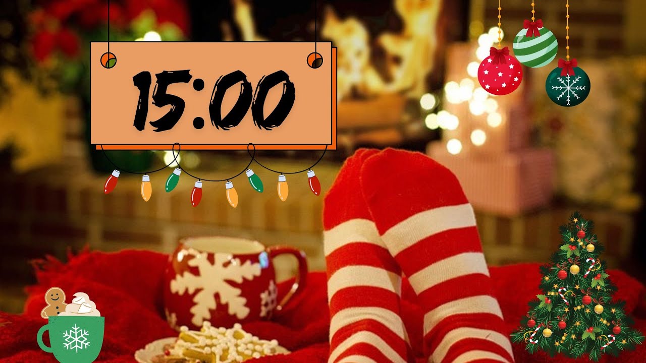 15-Minute Christmas Countdown Timer | Sparkling Holiday Effects & Music ...